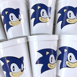 Sonic the Hedgehog Party Cups - 16oz Stadium Cups - Etsy