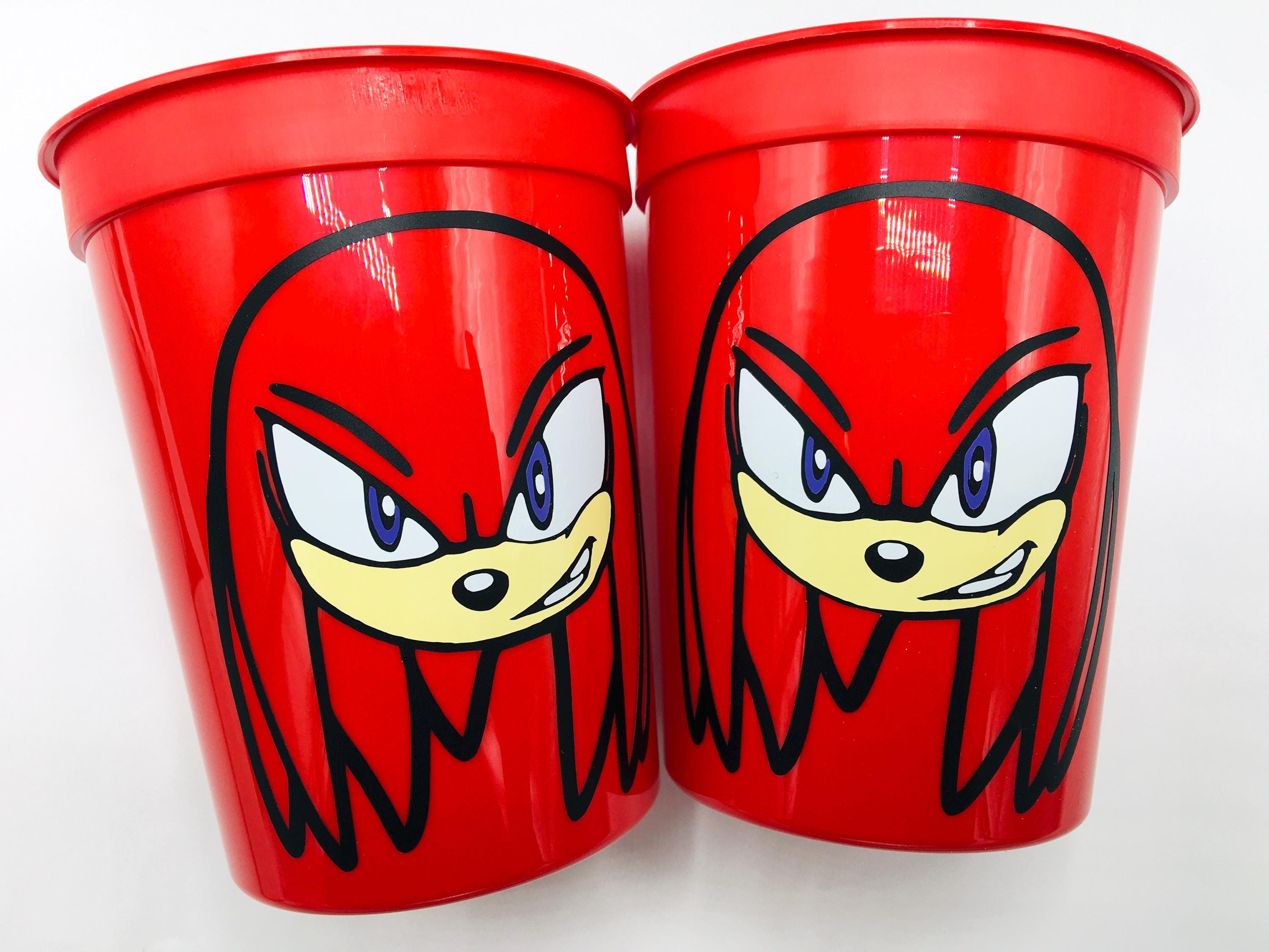Knuckles, Sonic the Hedgehog Party Cups - 16oz Stadium Cups - Etsy