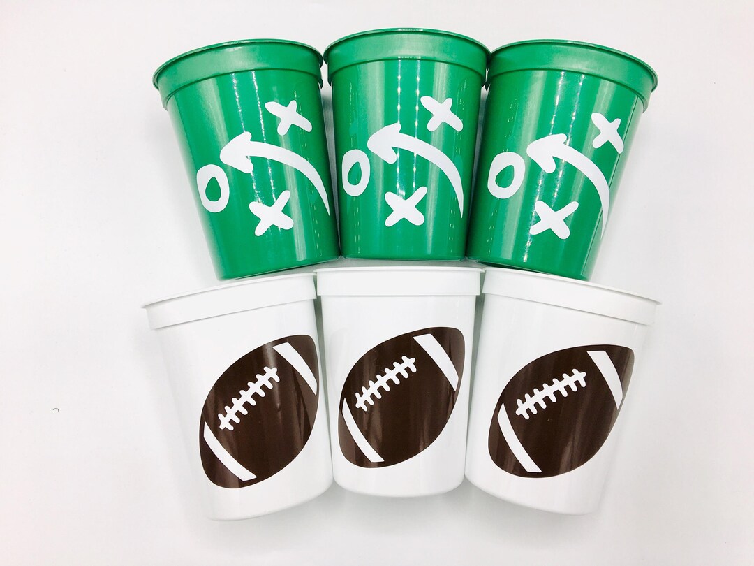 Football Party Cups - 16oz Stadium Cups - Etsy