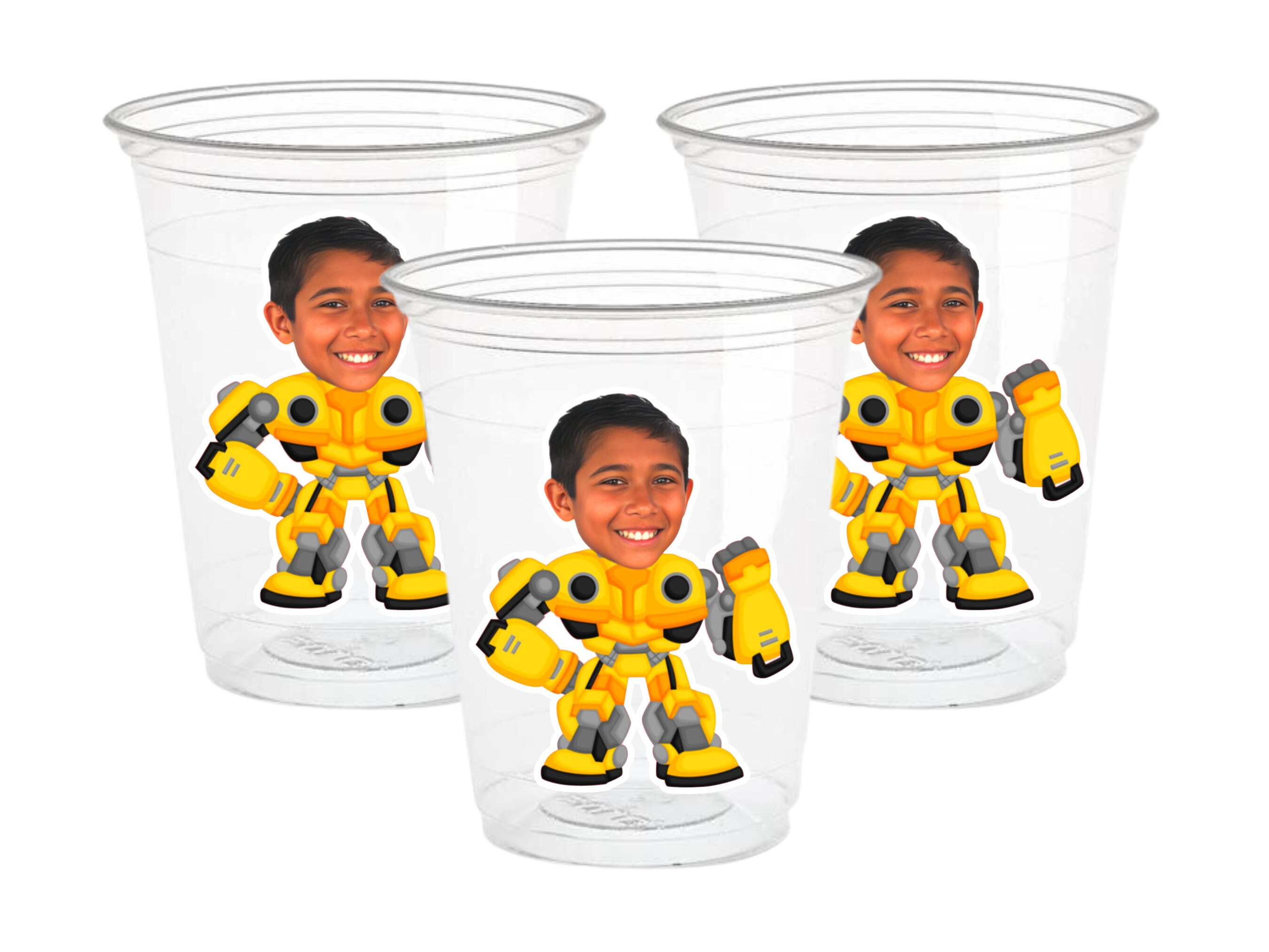 Bumblebee Face Party Cups - 16oz Disposable Cups (transformers) - Etsy