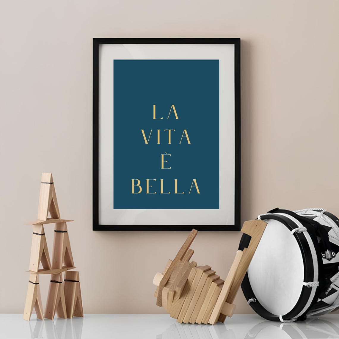 La Vita E Bella Print Life is Good Poster Motivational Print Positive ...