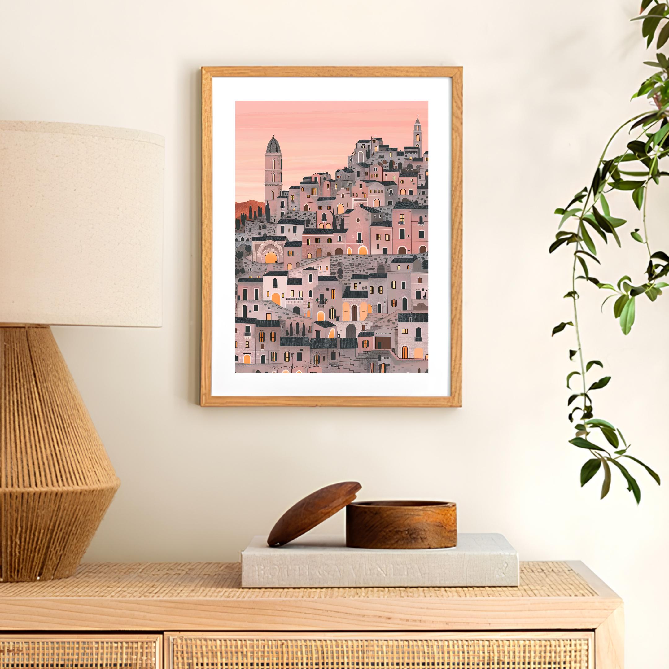 Matera Print Matera Illustration Basilikata Print Apulia Print Matera ...
