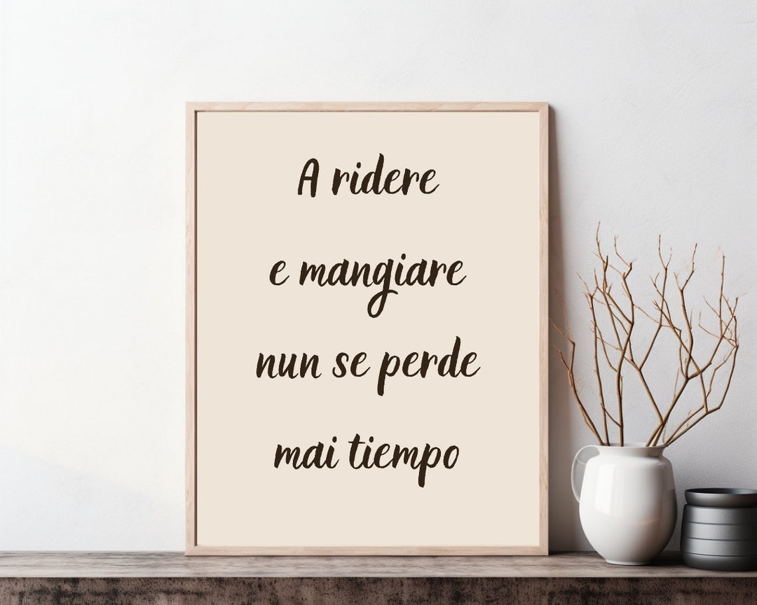 Italian Wall Art Italian Saying Words Quote Housewarming Gift Kitchen ...