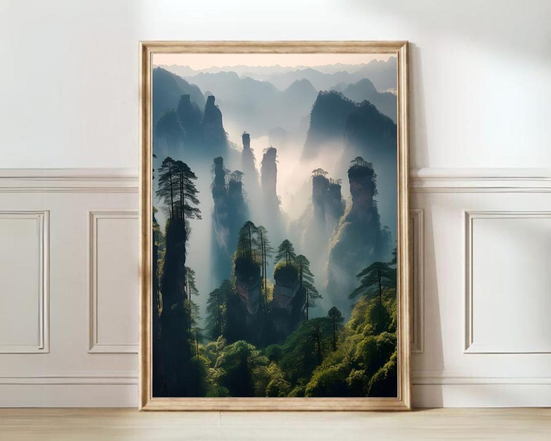 China Print China Poster China Landscape Print Mountains Poster ...