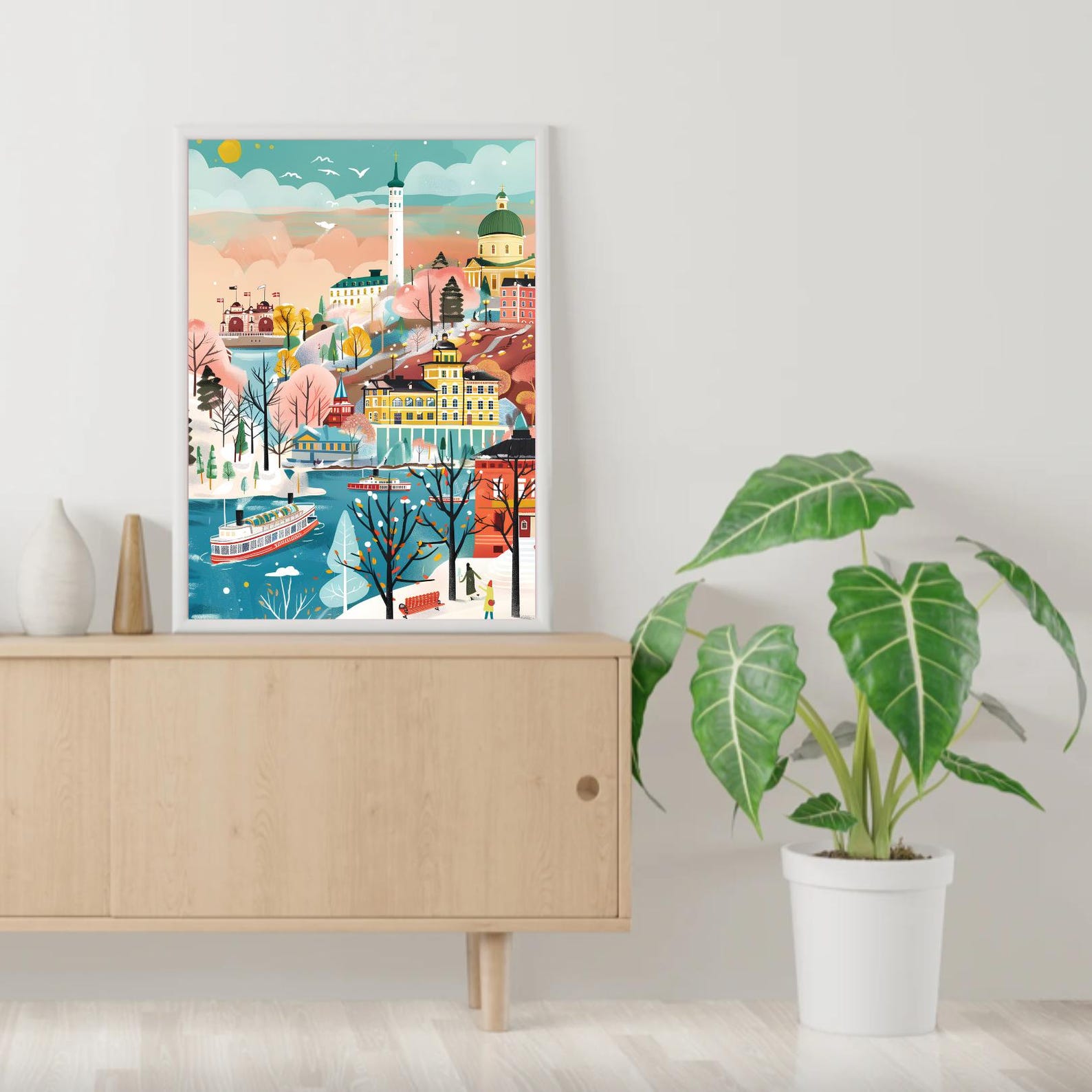 Finland Print Finland Illustration Helsinki Travel Poster Helsinki ...