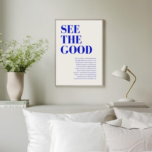 Blue Affirmation Print See the Good Print Spiritual Motivational Print ...