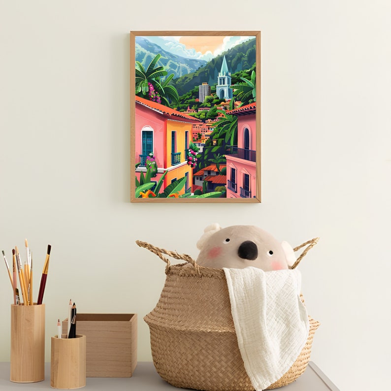 Bogota Print Colombia Illustration Bogota Travel Poster Bogota Painting ...