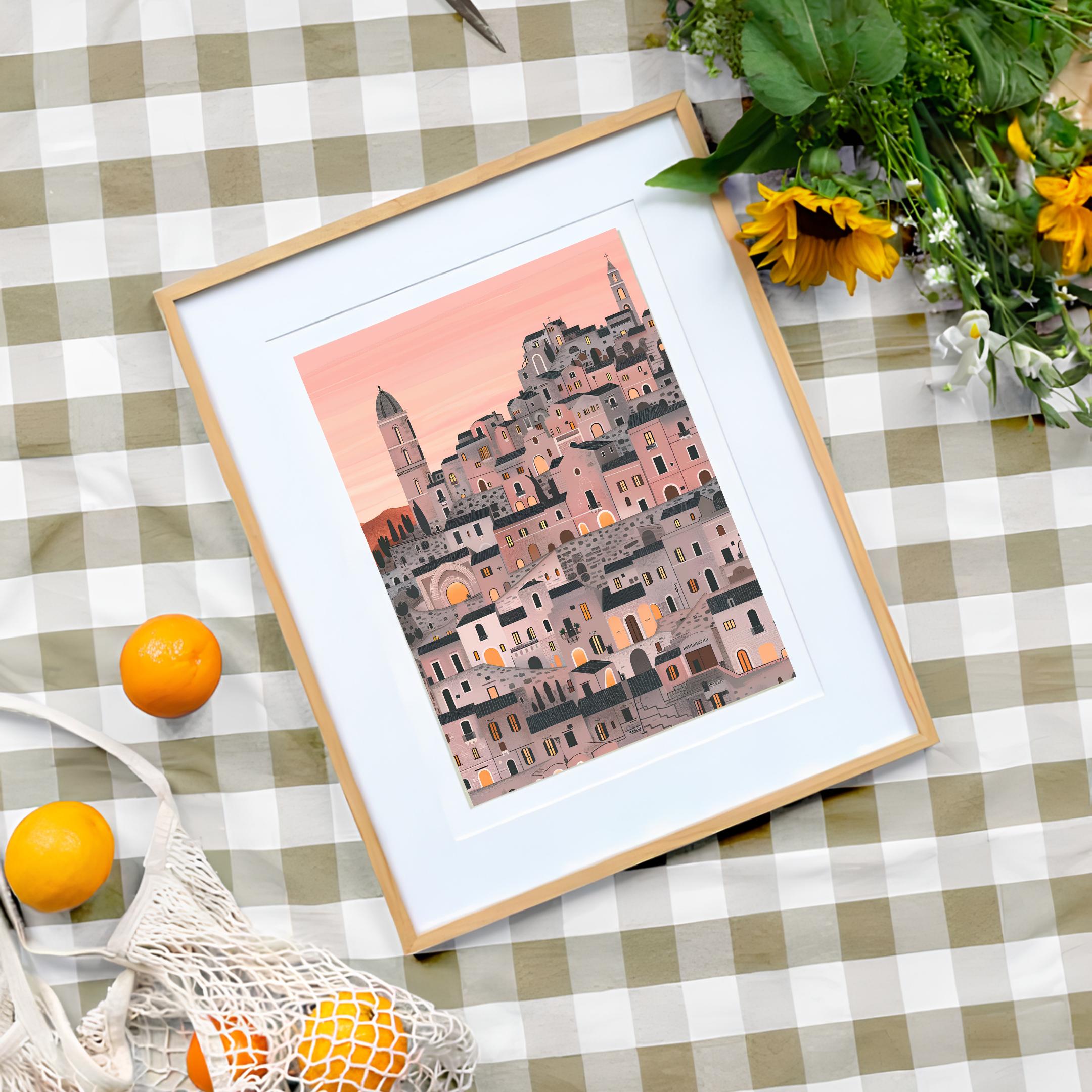 Matera Print Matera Illustration Basilikata Print Apulia Print Matera ...