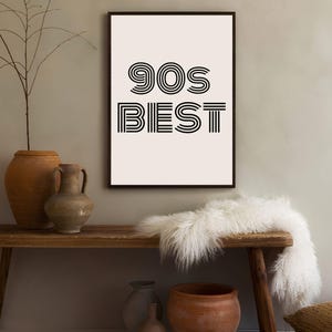 90s Print Retro Poster 90s Wall Art Nostalgic Poster Minimalistic Print ...