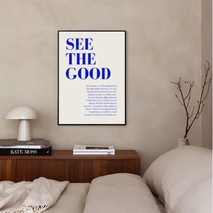 Blue Affirmation Print See the Good Print Spiritual Motivational Print ...