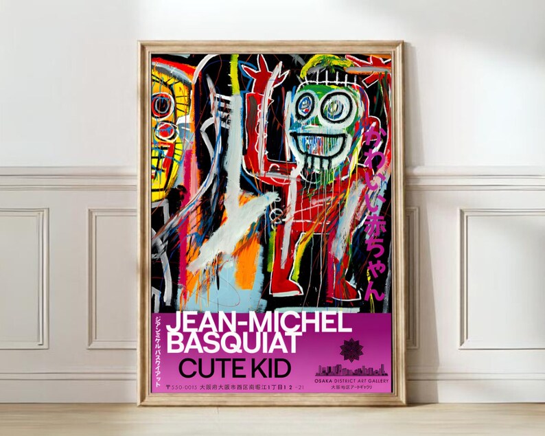 Basquiat Wall Art Jean-michel Basquiat Art Print Cute Kid Poster ...