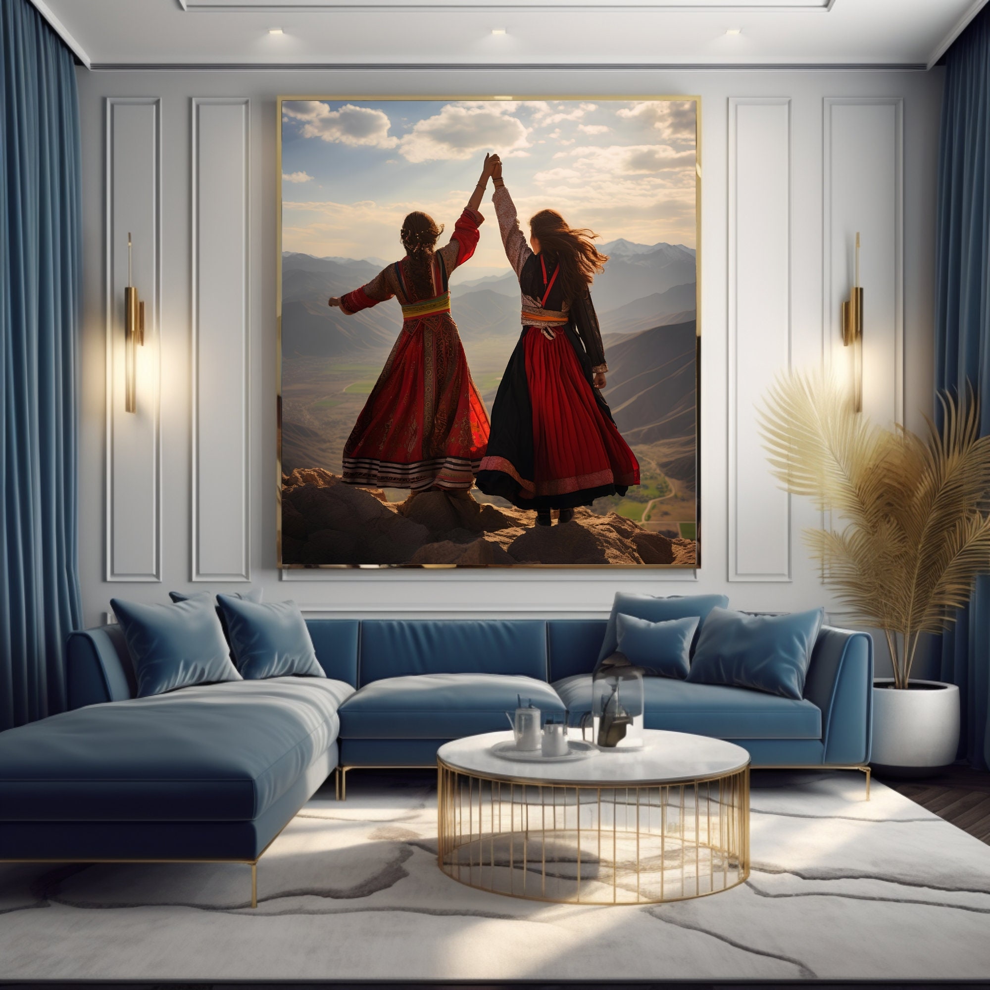 Afghanistan Wall Art Kabul Wall Art Afghan Dress Girl Afghan Clothing ...