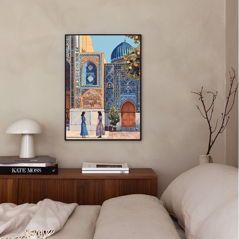 Uzbekistan Print Samarkand Illustration Uzbekistan Poster Samarkand ...