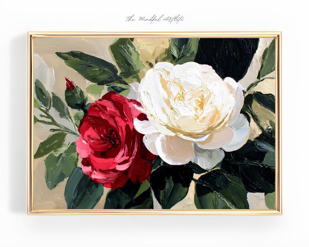 Winter Flower Print Christmas Flower Bouquet Print Winter Floral Winter ...
