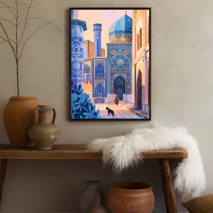 Uzbekistan Print Samarkand Illustration Uzbekistan Poster Samarkand ...