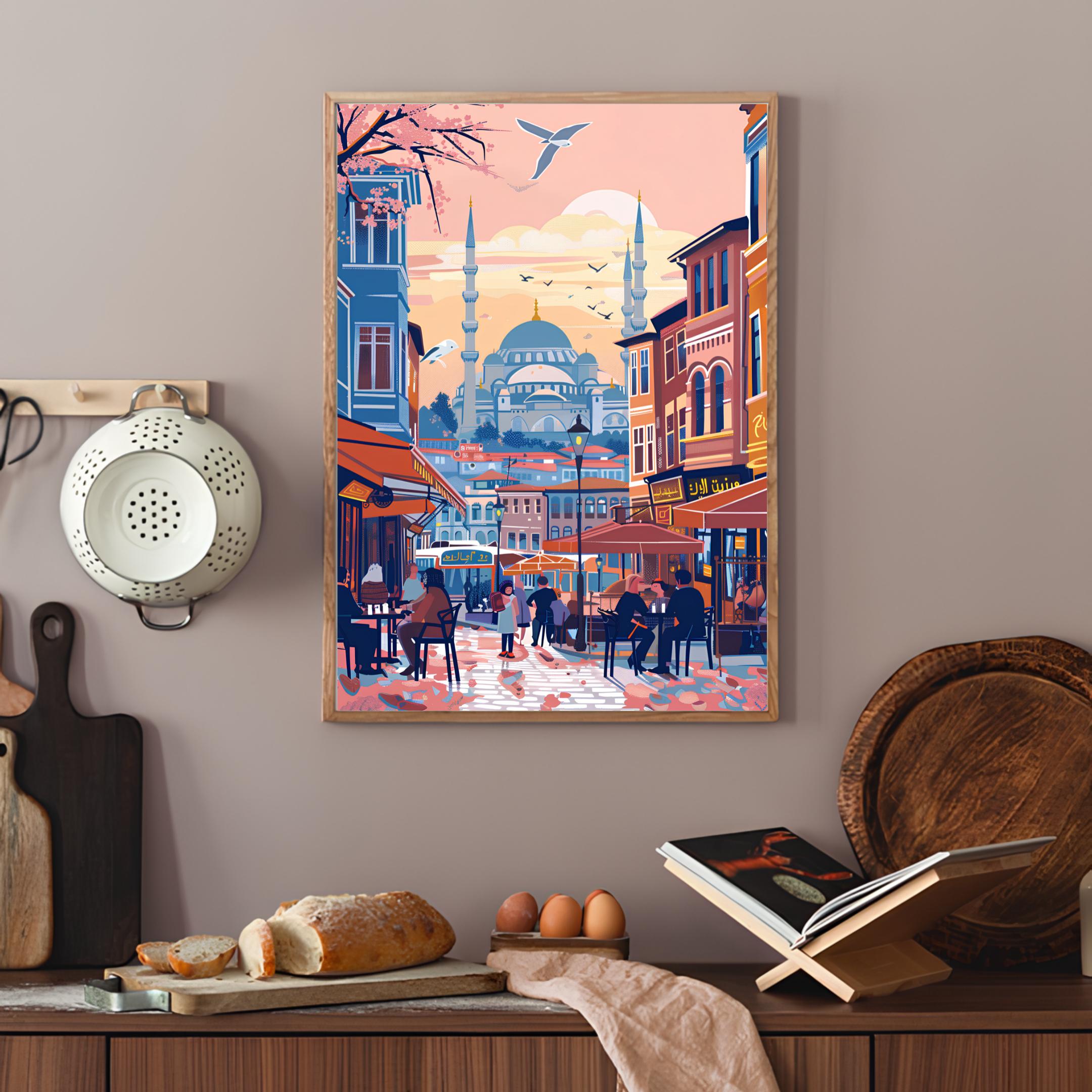 Istanbul Print Istanbul Illustration Turkey Print Travel Poster Hagia ...