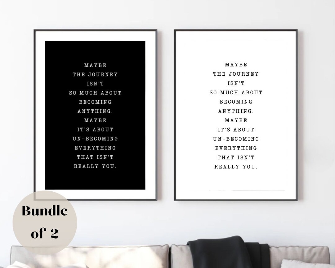 Unbecoming Print Motivational Poster Inspirational Empowering Wall Art ...