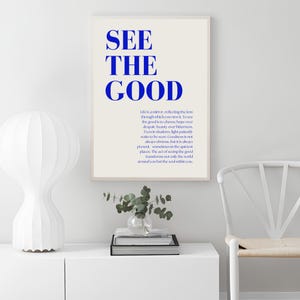 Blue Affirmation Print See the Good Print Spiritual Motivational Print ...