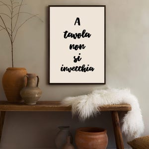 Italian Quote Print Italy Kitchen Gallery Kitchen Print Italy ...