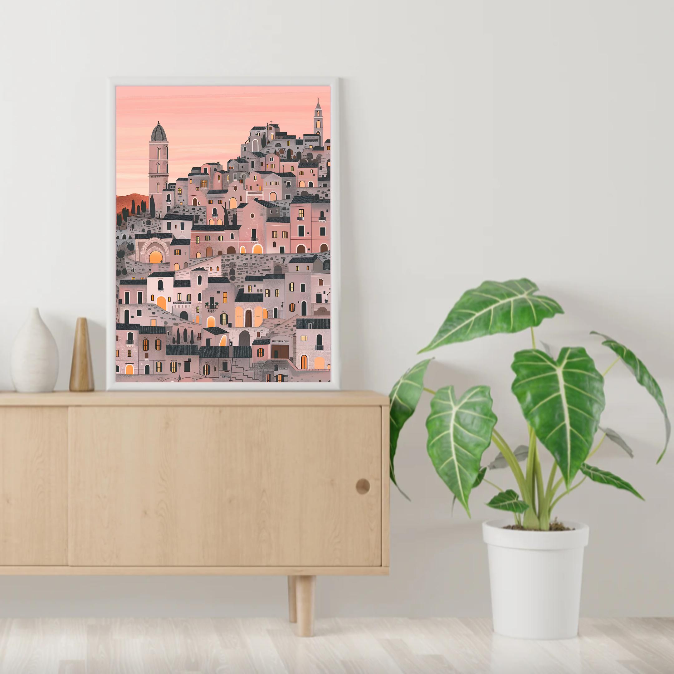 Matera Print Matera Illustration Basilikata Print Apulia Print Matera ...