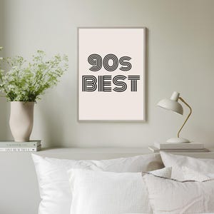 90s Print Retro Poster 90s Wall Art Nostalgic Poster Minimalistic Print ...