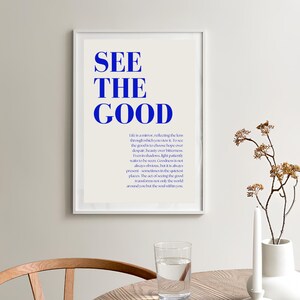 Blue Affirmation Print See the Good Print Spiritual Motivational Print ...