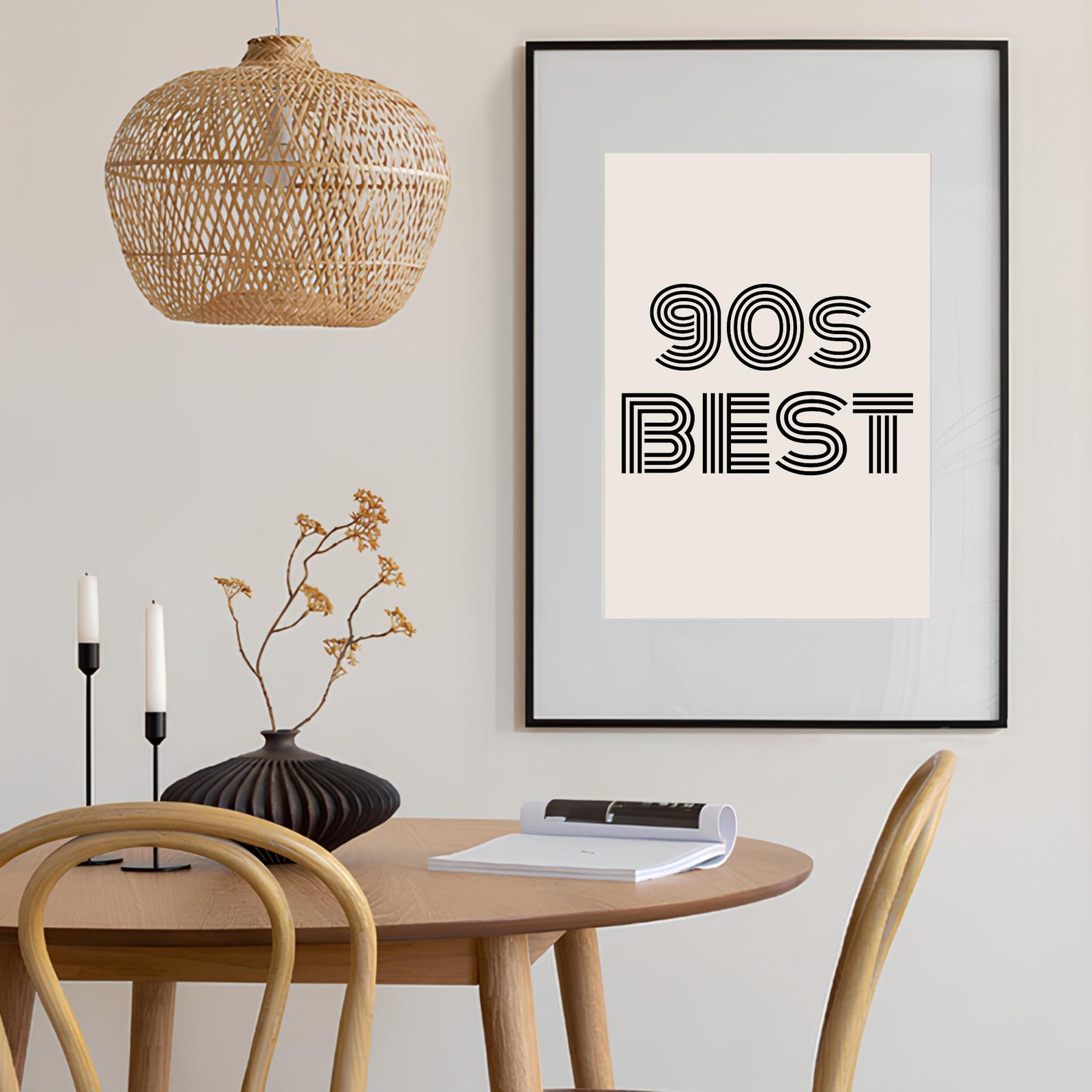 90s Print Retro Poster 90s Wall Art Nostalgic Poster Minimalistic Print ...