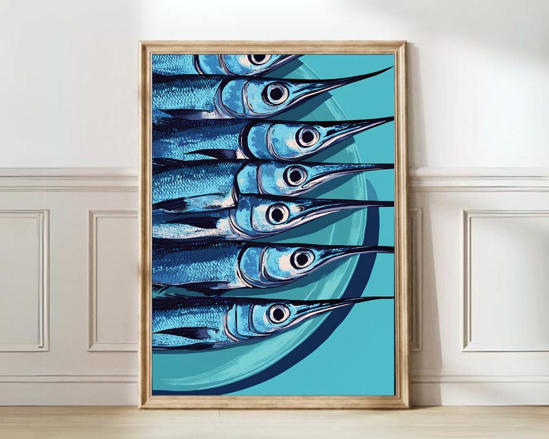 Swordfish Print Fish Illustration Sword Fish Vintage Poster Retro ...
