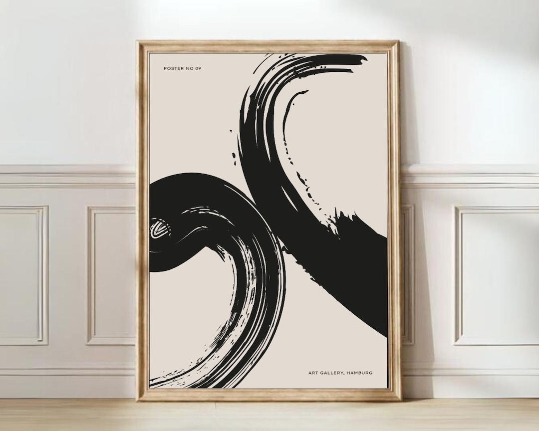 Abstract Lines Print Neutral Print Modern Gallery Print Luxury Print ...
