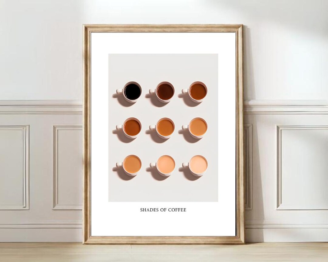 Coffee Print Shades of Coffee Print Coffee Bar Print Coffee Wall Art ...