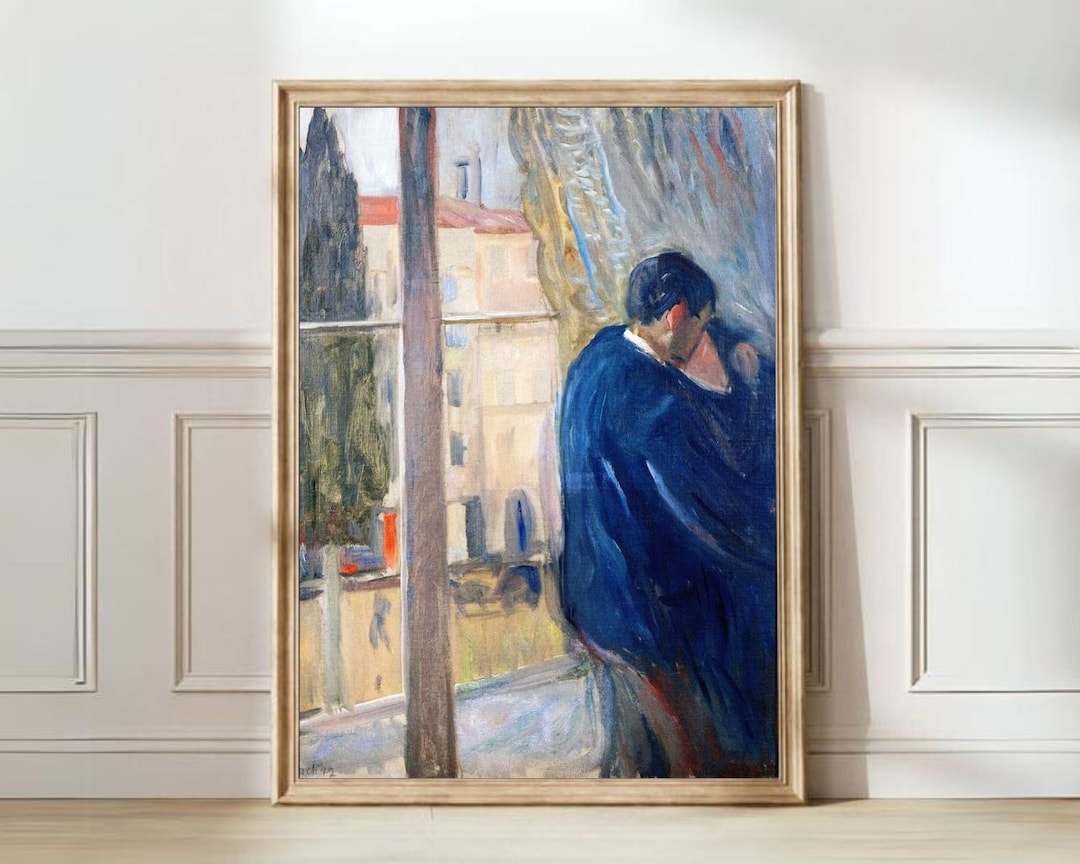 Edvard Munch Kiss by the Window Print Kiss Painting Romantic Painting ...