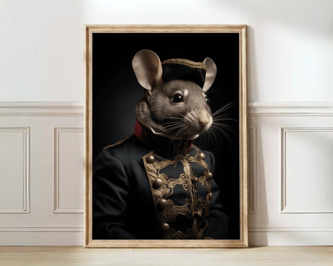 Victorian Mouse Print Mouse Poster Vintage Animal Portrait Mouse ...