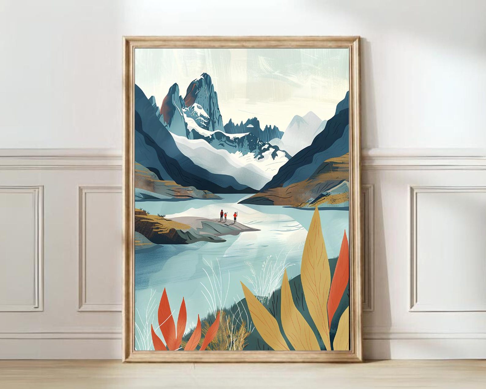 Patagonia Print Chile Illustration Chile Travel Poster Chile Painting ...