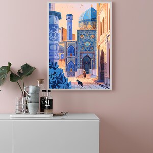 Uzbekistan Print Samarkand Illustration Uzbekistan Poster Samarkand ...