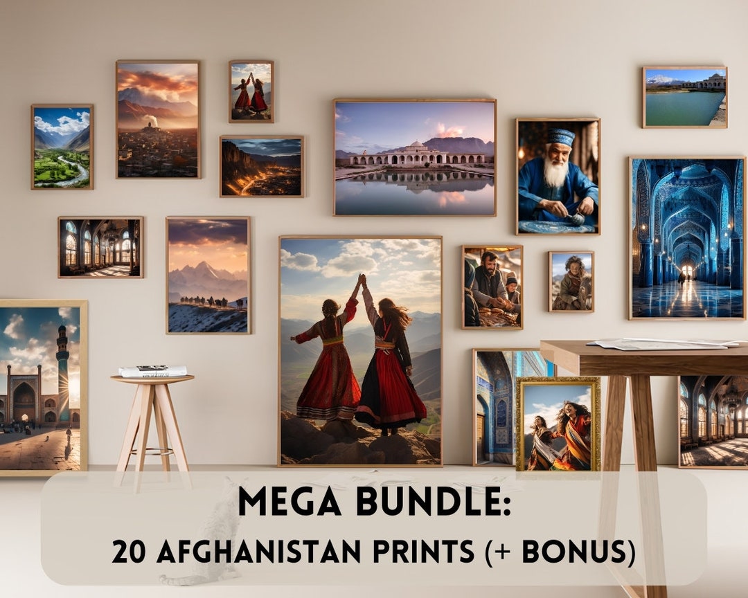 20 Prints Afghanistan Prints Landscape Scenery People Mosque Print ...