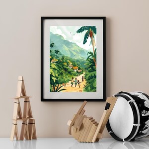 Kongo Print Kongo Illustration Kinshasa Poster Kongo Travel Poster ...