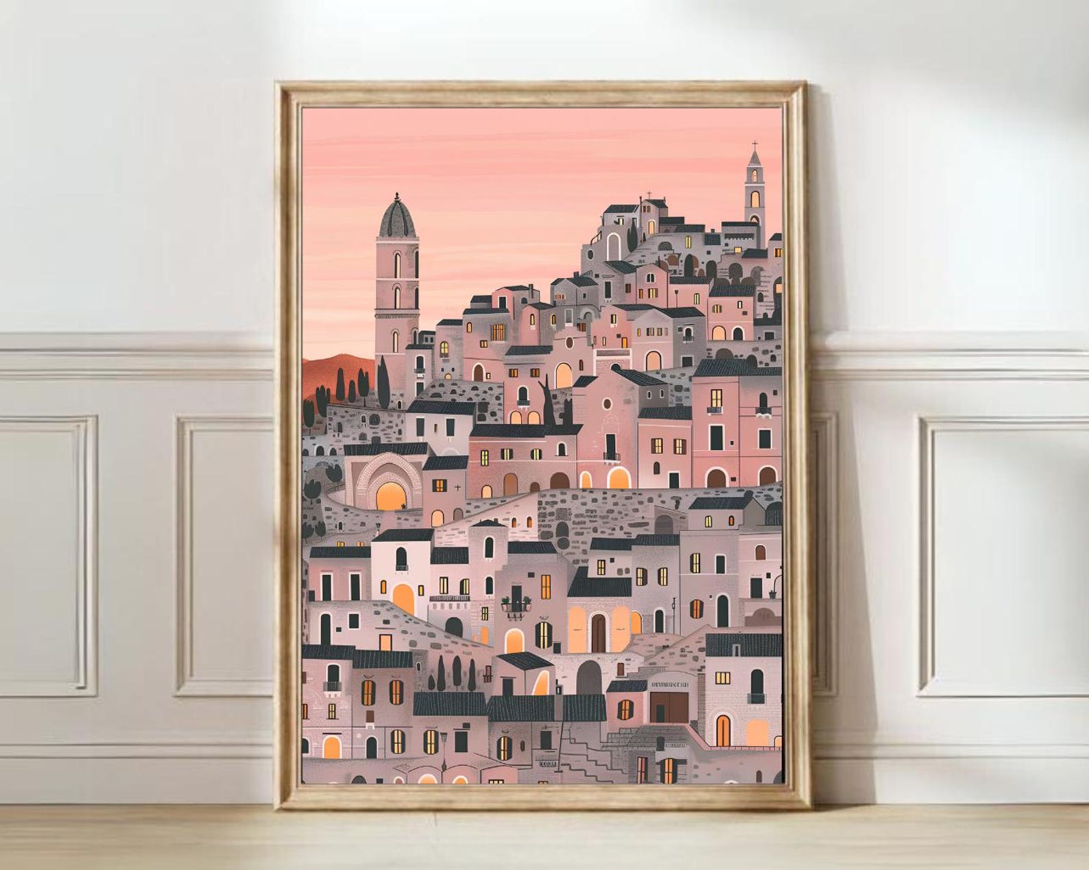 Matera Print Matera Illustration Basilikata Print Apulia Print Matera ...