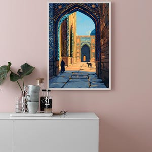 Uzbekistan Print Samarkand Illustration Uzbekistan Poster Samarkand ...