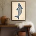 Herring Print Linocut Vintage Poster Retro Herring Wall Art Fish Print ...