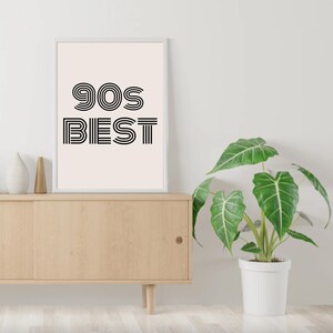 90s Print Retro Poster 90s Wall Art Nostalgic Poster Minimalistic Print ...