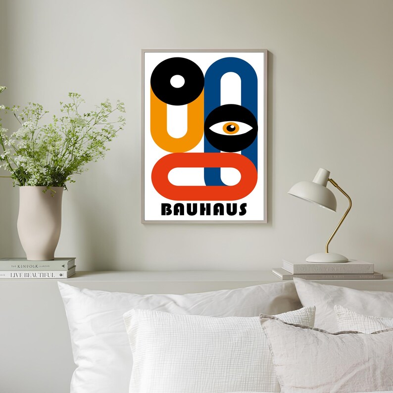 Colorful Bauhaus Print Bauhaus Poster Mid Century Modern Geometric ...