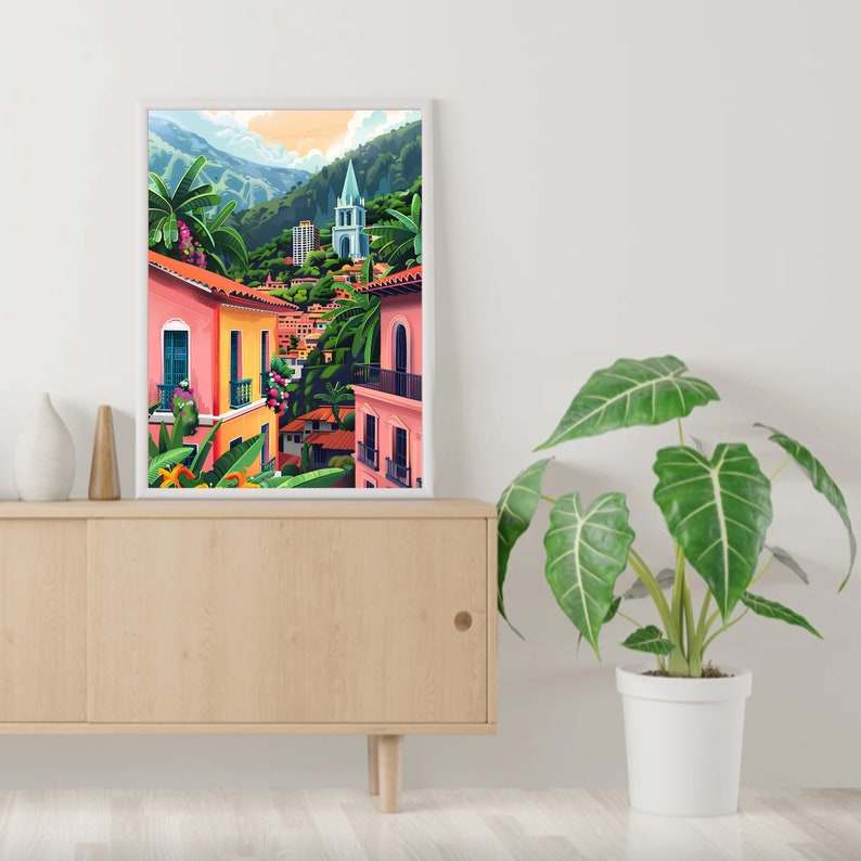 Bogota Print Colombia Illustration Bogota Travel Poster Bogota Painting ...
