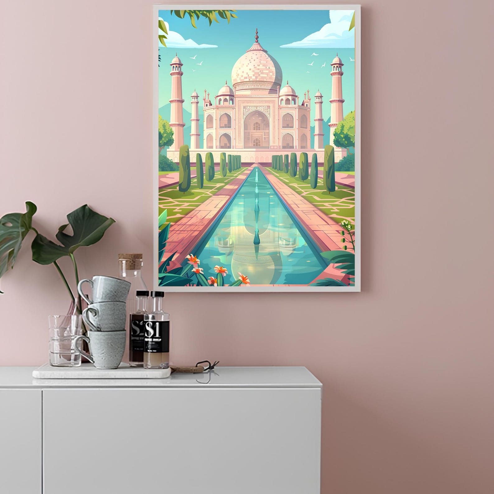 India Print India Illustration Taj Mahal Print Taj Mahal Poster India ...