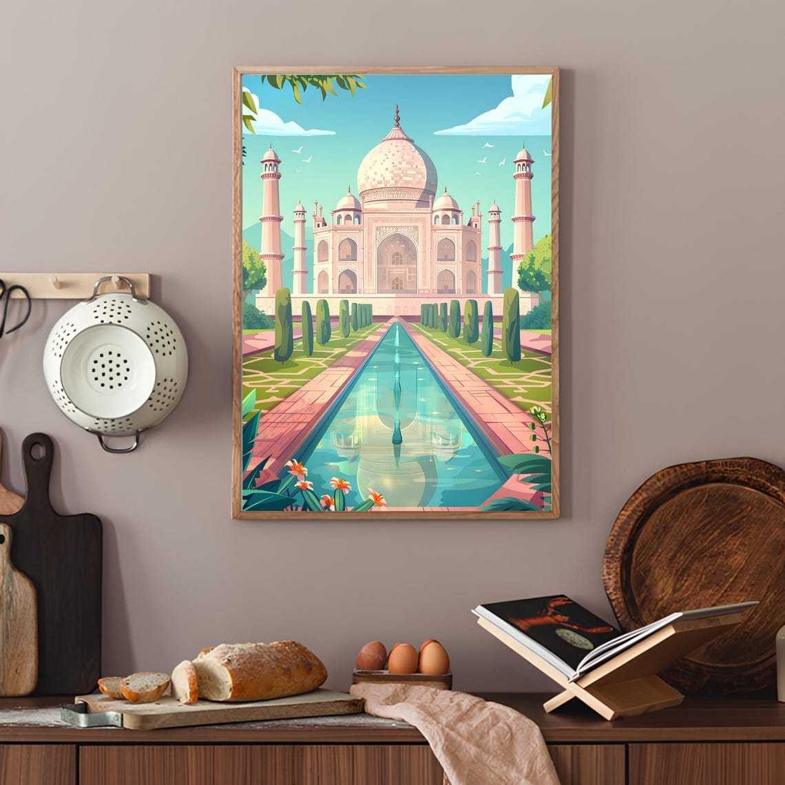 India Print India Illustration Taj Mahal Print Taj Mahal Poster India ...
