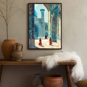 Uzbekistan Print Samarkand Illustration Uzbekistan Poster Samarkand ...