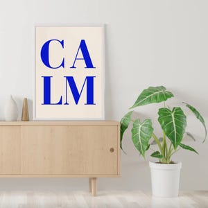 Blue Wall Art Modern Gallery Affirmation Printable Inspirational ...