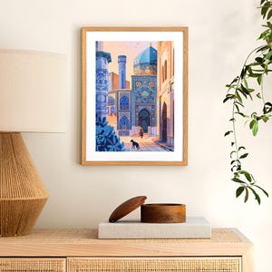Uzbekistan Print Samarkand Illustration Uzbekistan Poster Samarkand ...