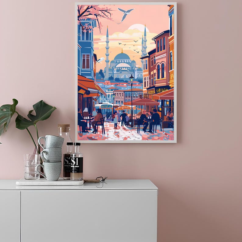 Istanbul Print Istanbul Illustration Turkey Print Travel Poster Hagia ...