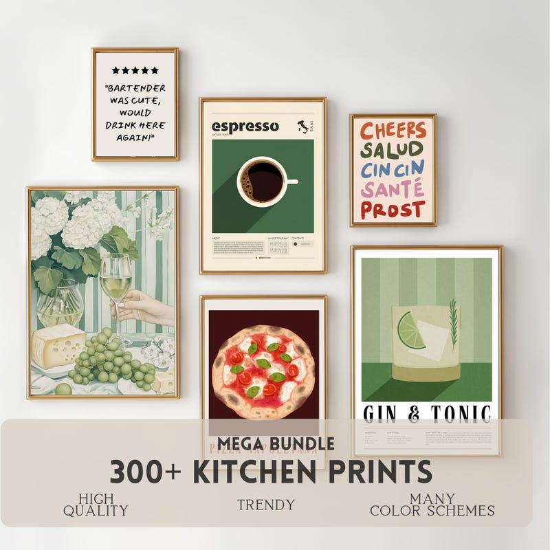 Kitchen Art Set - Etsy