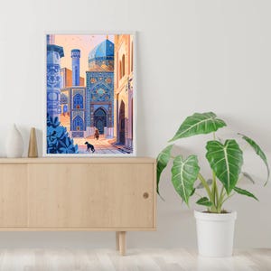 Uzbekistan Print Samarkand Illustration Uzbekistan Poster Samarkand ...